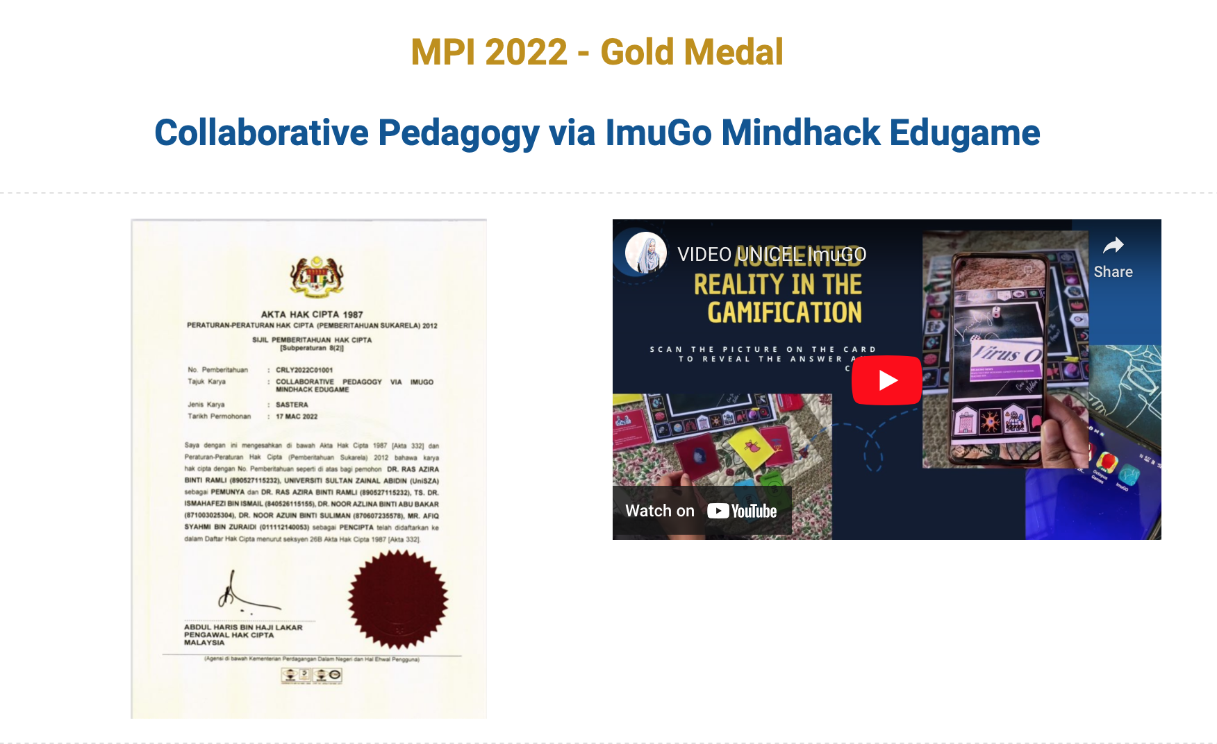 Course: DR. NOOR AZLINA BINTI ABU BAKAR, Topic: Inovasi pengajaran dan pembelajaran